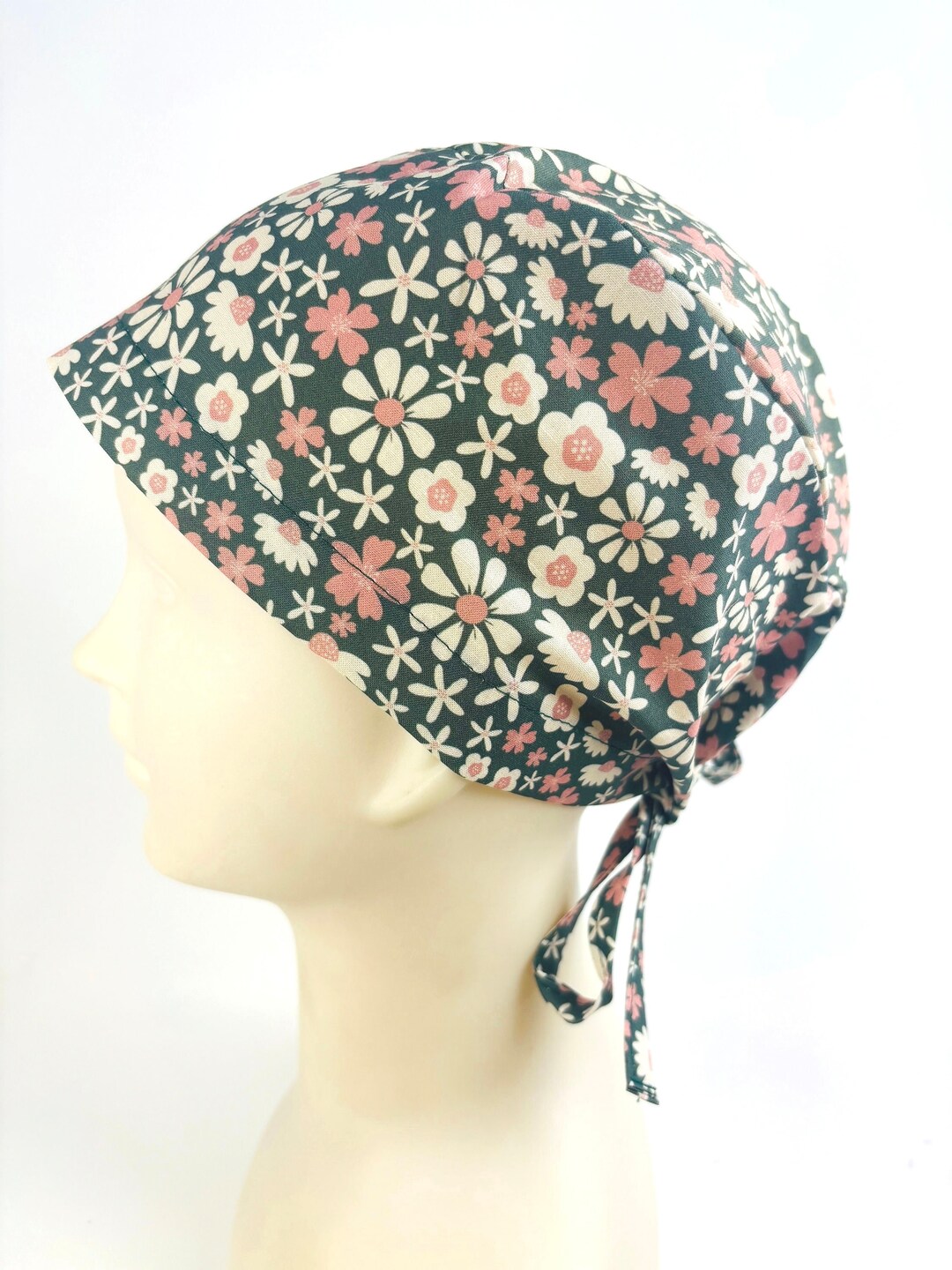 Fitted Pixie Green Meadow Unisex Scrub Cap | Skull Hat | Surgical Skull ...