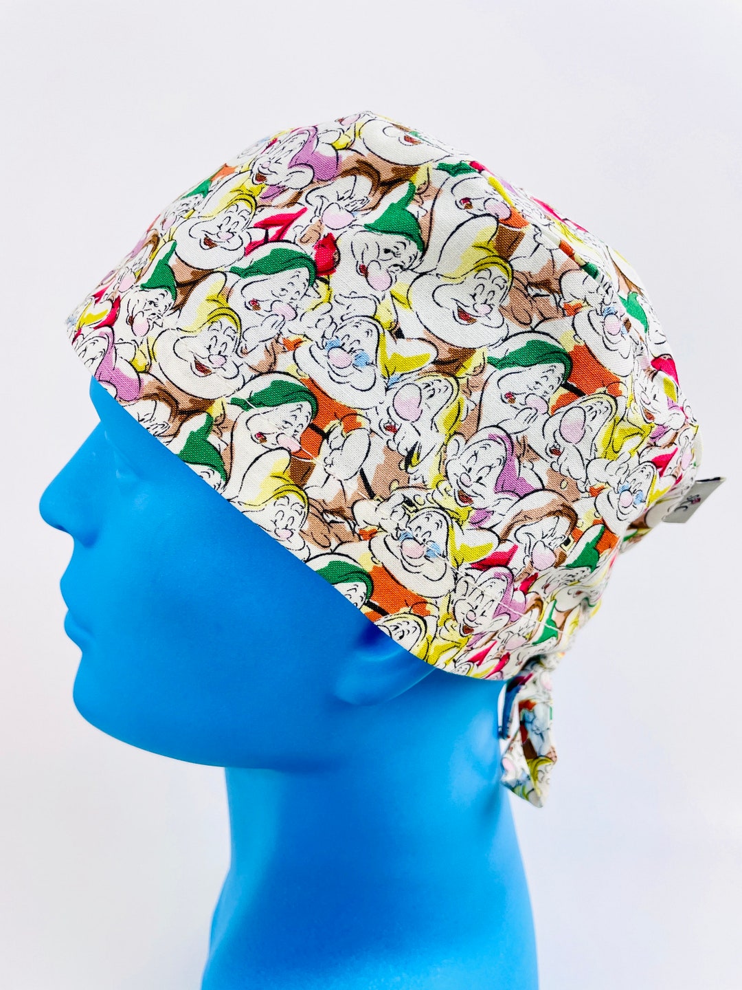 Seven Dwarfs Disney Fitted Pixie Scrub Hat Men's Surgical Cap OR Scrub ...