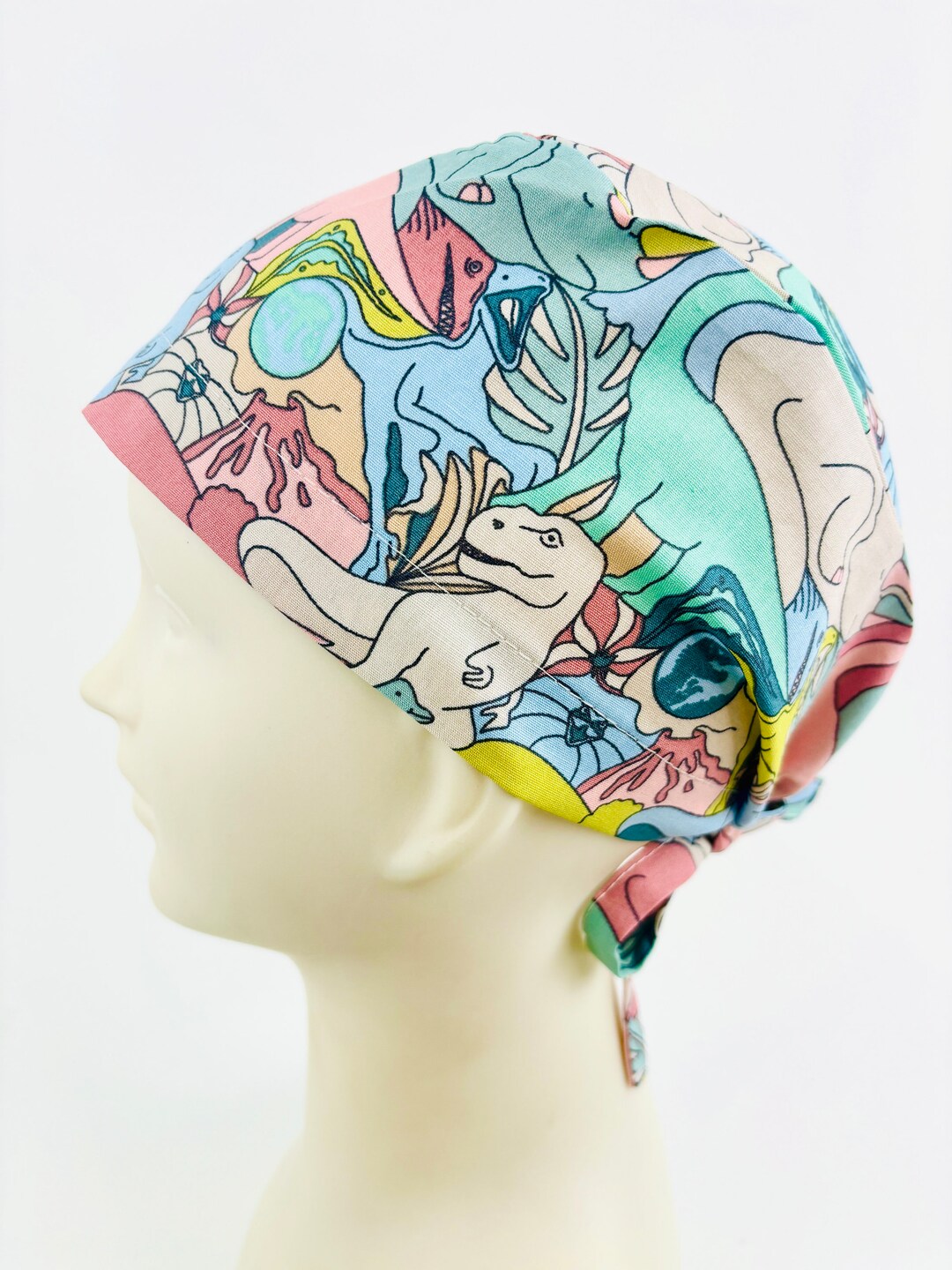 T- Rex Jurassic Fitted Unisex Pixie Scrub Hat | Men's Surgical | OR ...