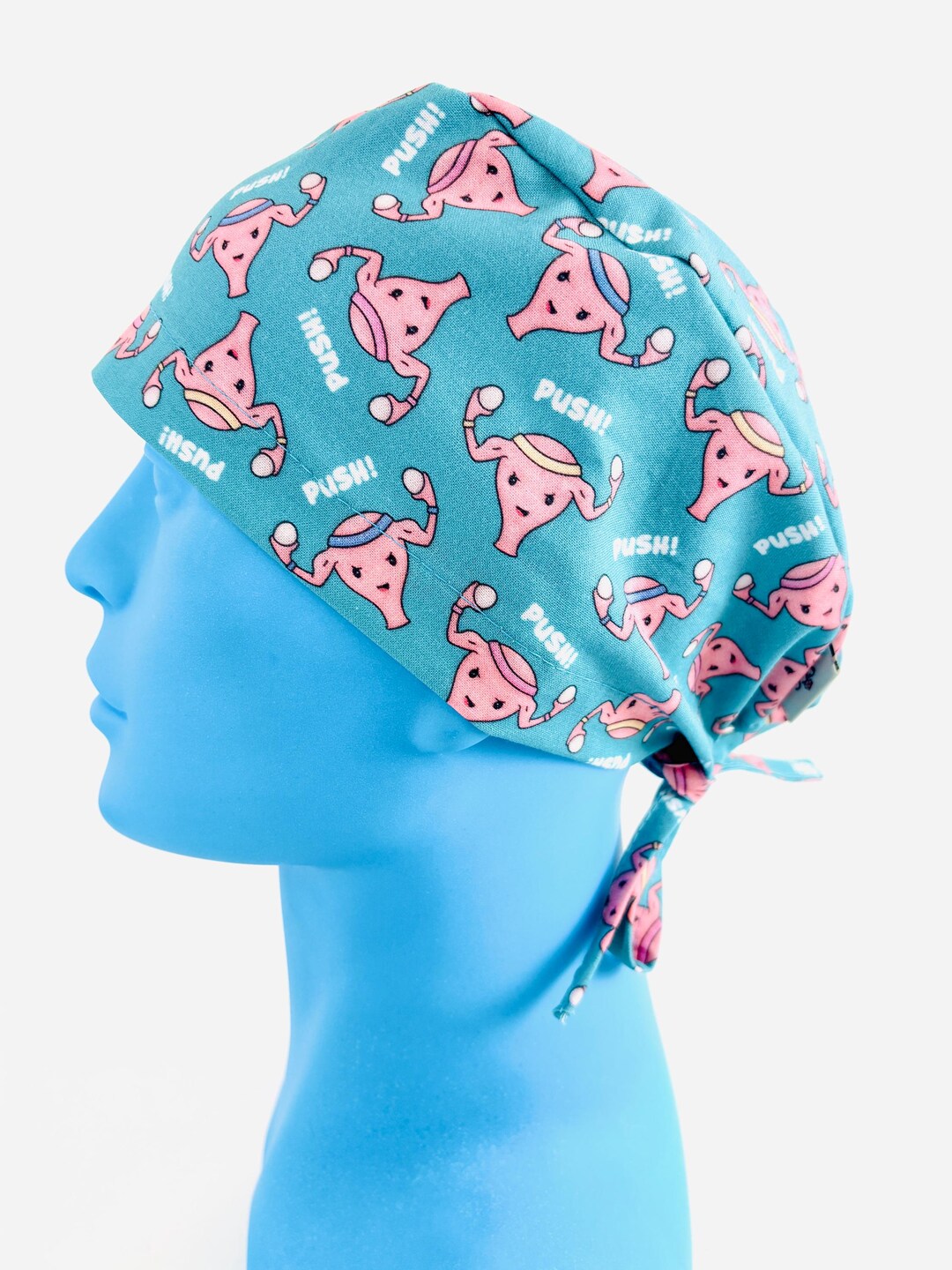 PUSH L&D Obgyn Fitted Unisex Pixie Scrub Hat Surgical Cap OR Nurse ...