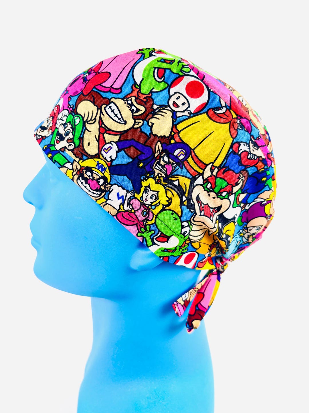 Nintendo Mario Cast Luigi Princess Fitted Pixie Scrub Hat | Mens Womens ...
