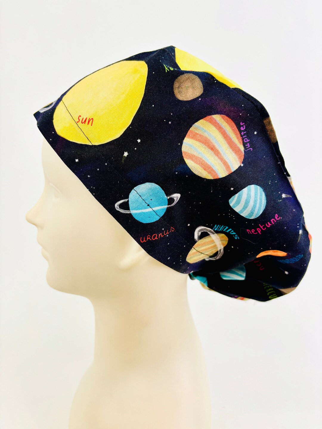 Solar System Planets Womens Scrub Cap Ladies Bucket Scrub Hat Surgical ...