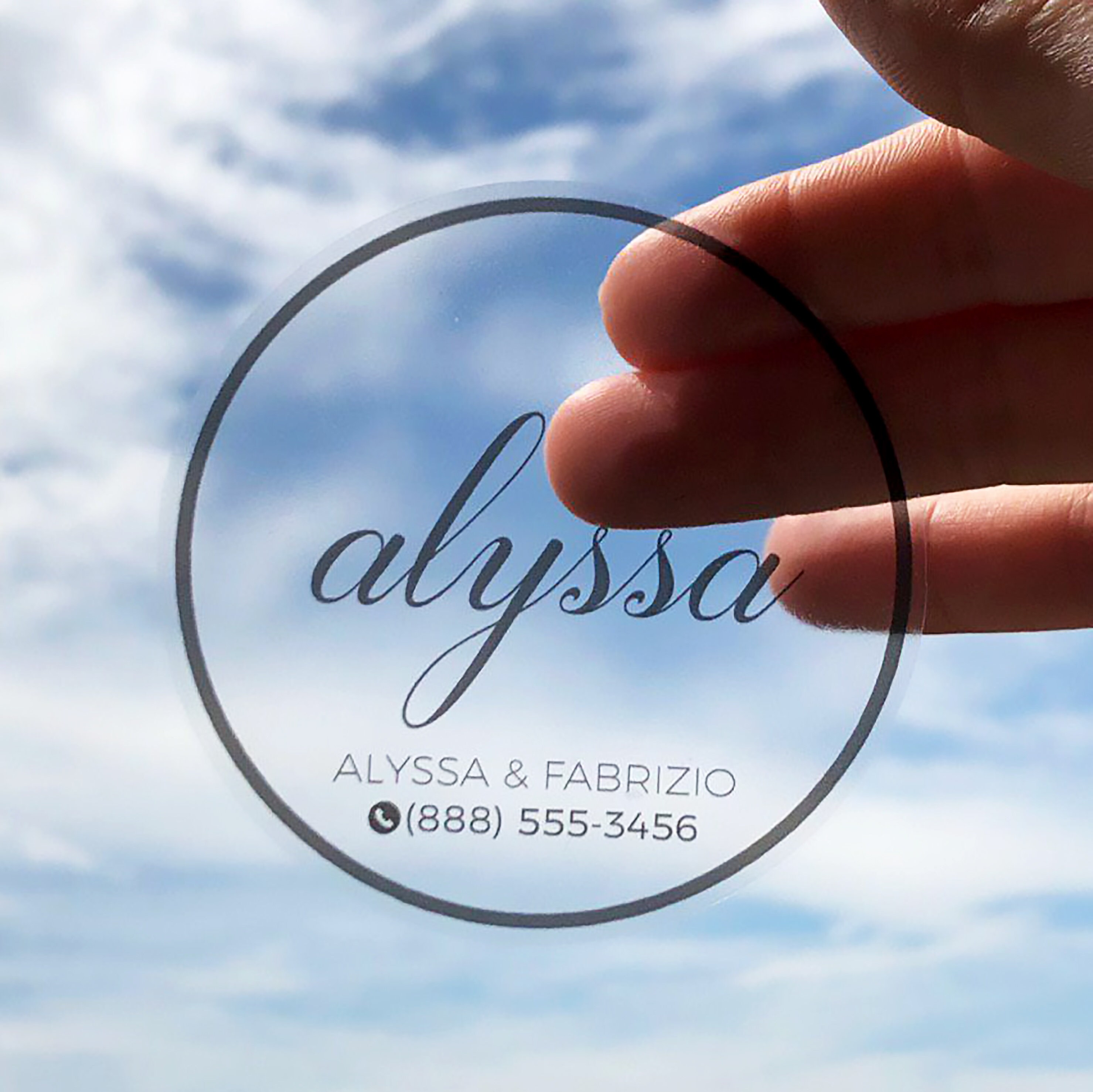 100 Custom Clear Stickers Transparent Labels Die Cut Clear | Etsy