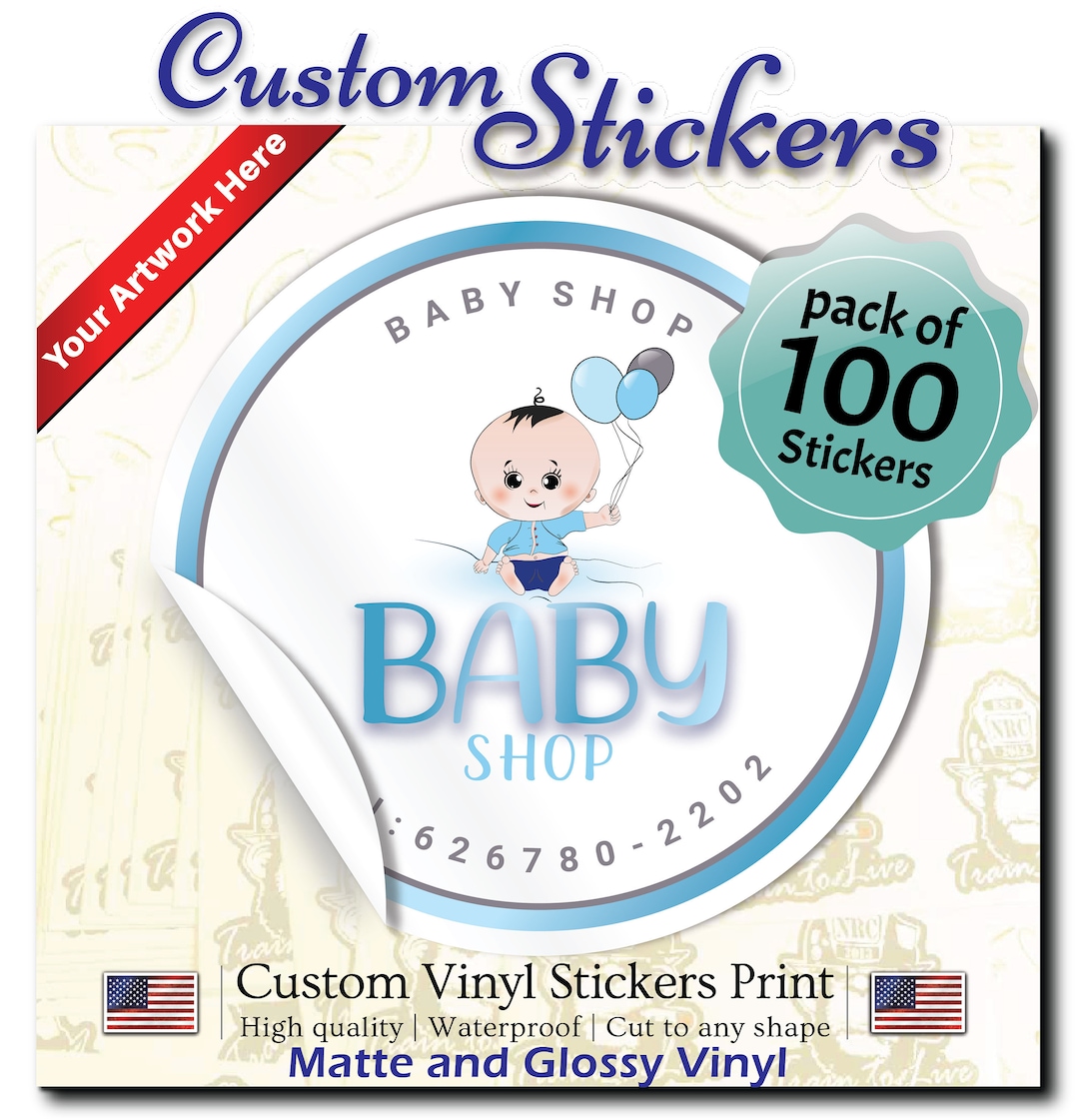 Custom Stickers, Waterproof Labels, Die Cut Stickers, Custom ...
