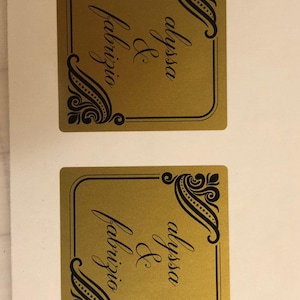 100 Custom Gold Foil Labels, Custom Real Foil Label, Gold Foil Label ...