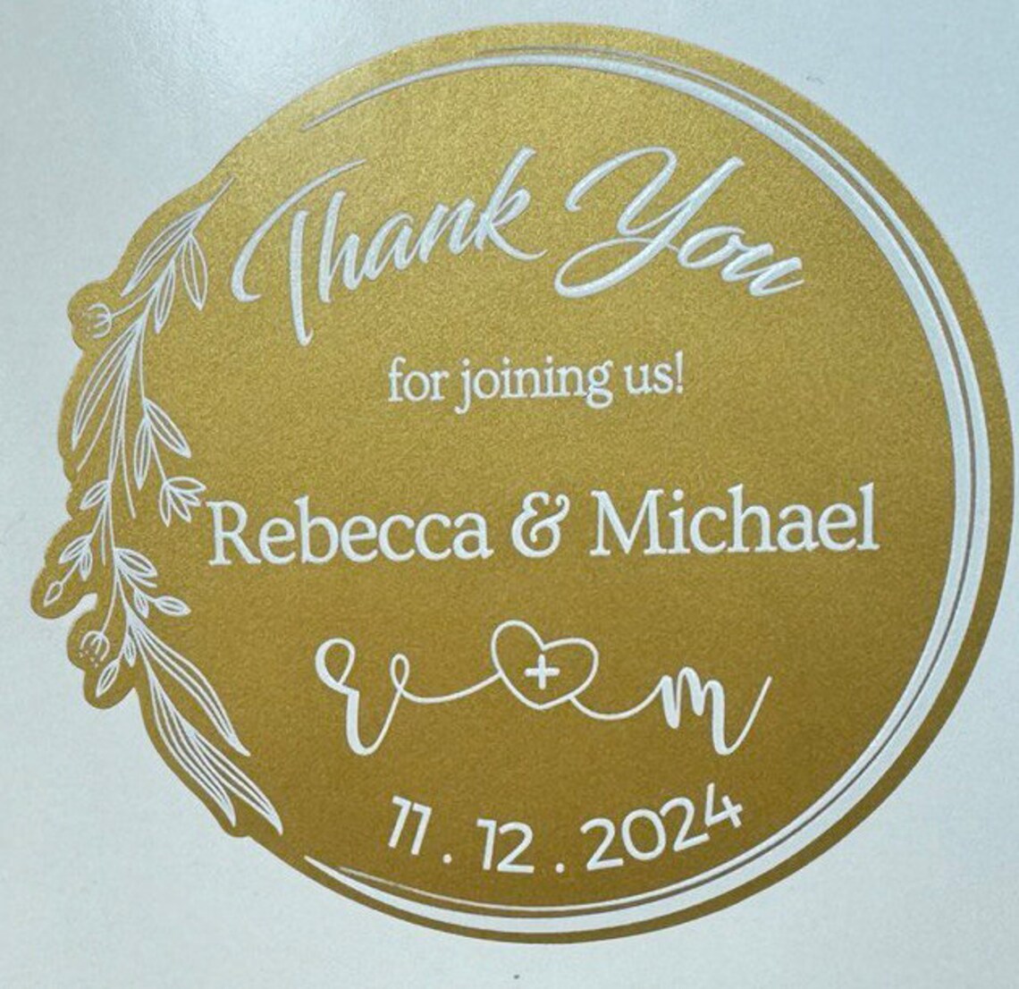 Custom Metallic Gold Stickers: Waterproof Printed Labels - Etsy