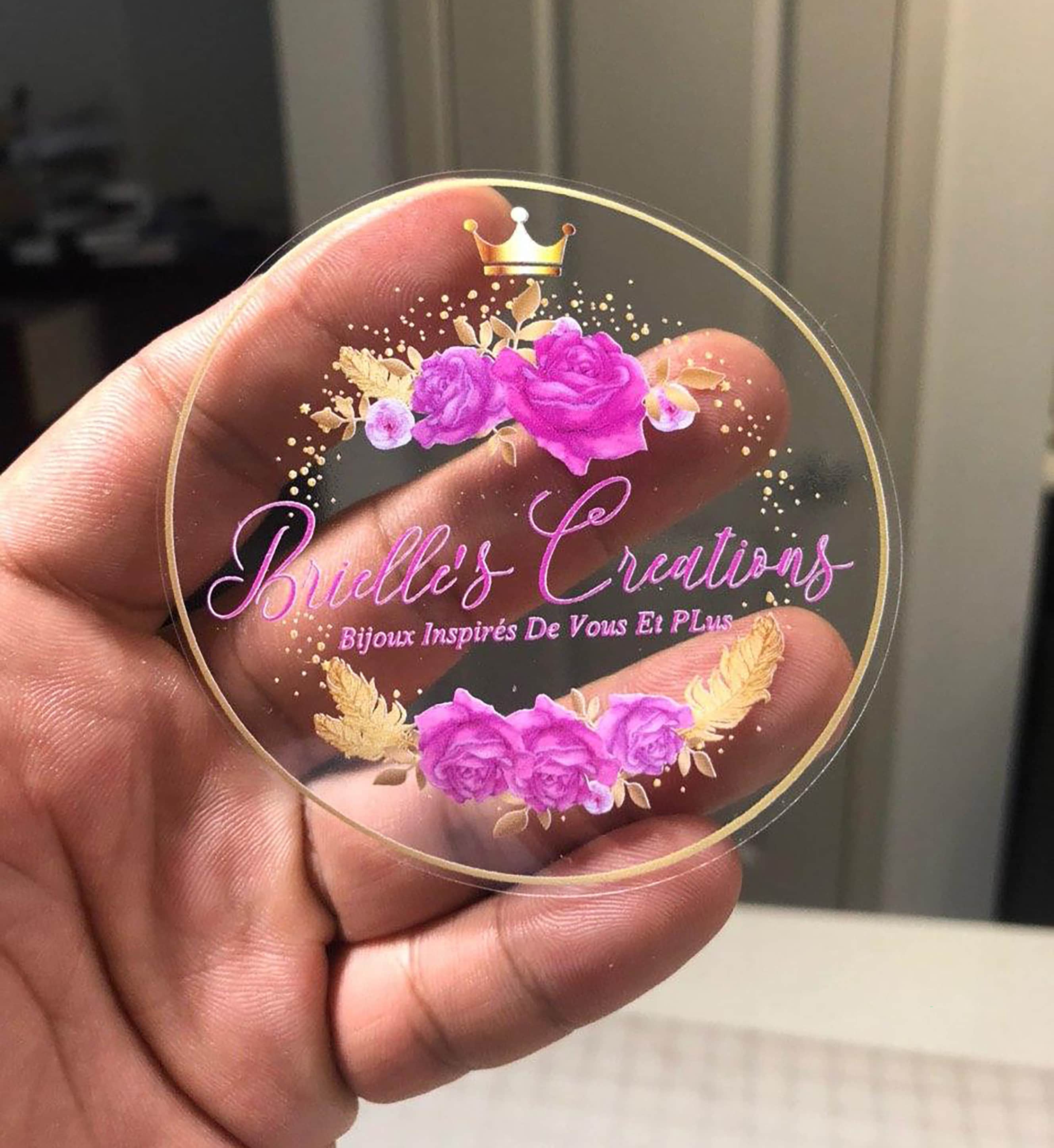 Pegatinas transparentes personalizadas a granel Vinilo | Etsy