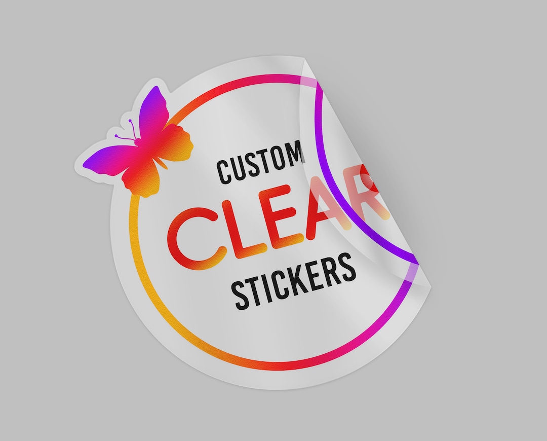 Custom Clear Stickers: Waterproof Vinyl Labels, Die Cut Stickers - Etsy