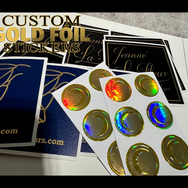Gold Foil Stickers - Etsy