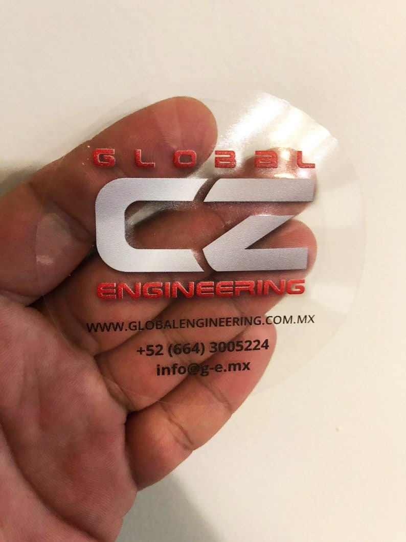 100 Custom Logo Clear Stickers Waterproof Transparent Labels - Etsy