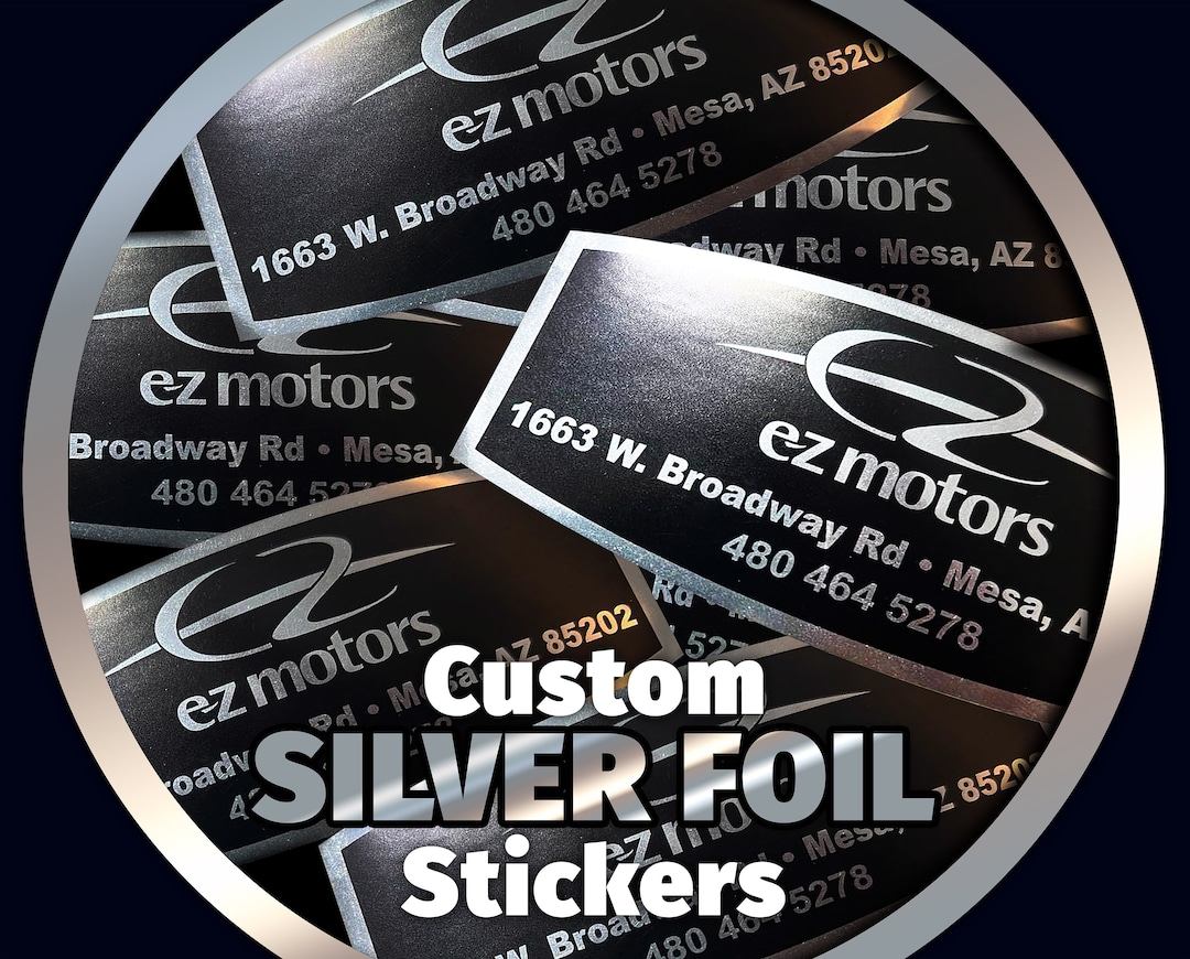 Bulk Custom Silver Foil Stickers Best Quality Silver Reflective and ...