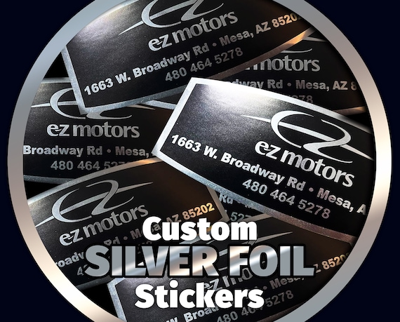 Bulk Custom Silver Foil Stickers Best Quality Silver - Etsy
