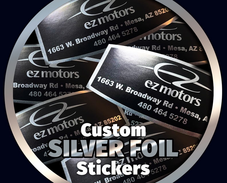 Bulk Custom Silver Foil Stickers Best Quality Silver Reflective and ...