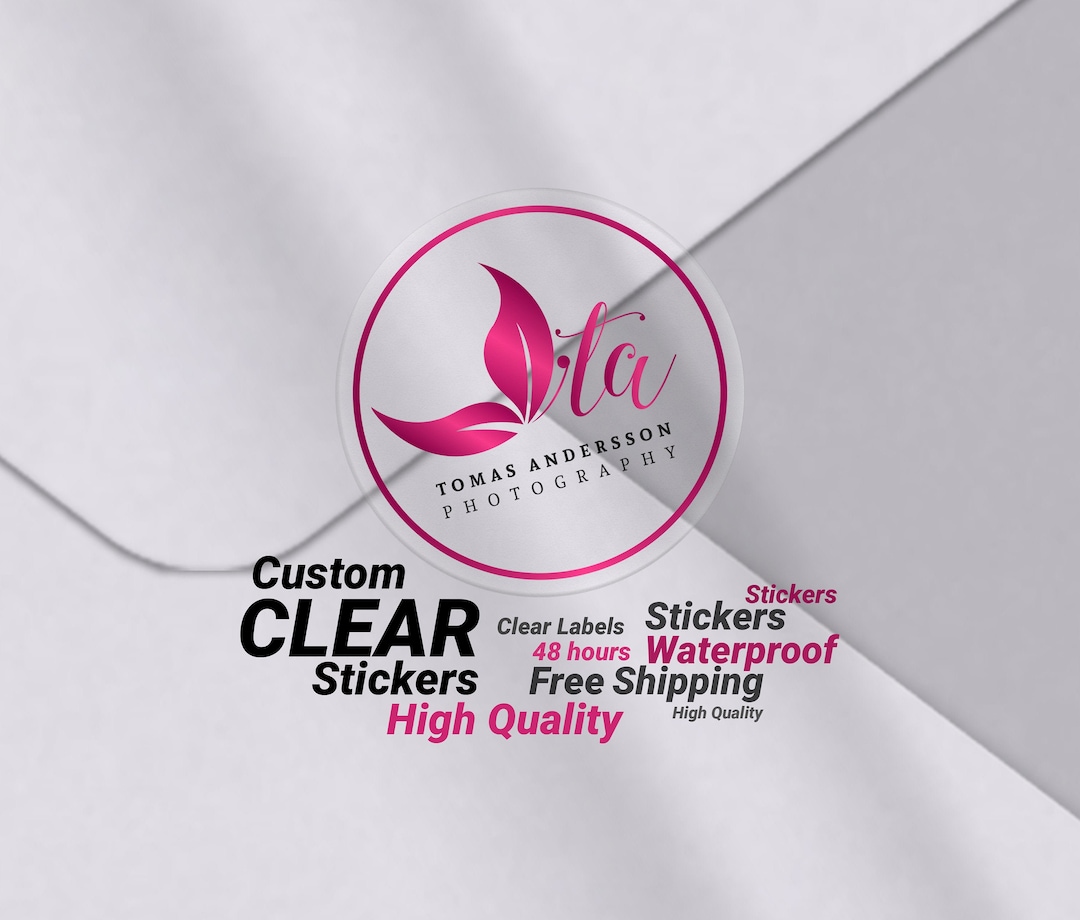 Custom Clear Label Clear Stickers With White Ink Labels and Stickers ...