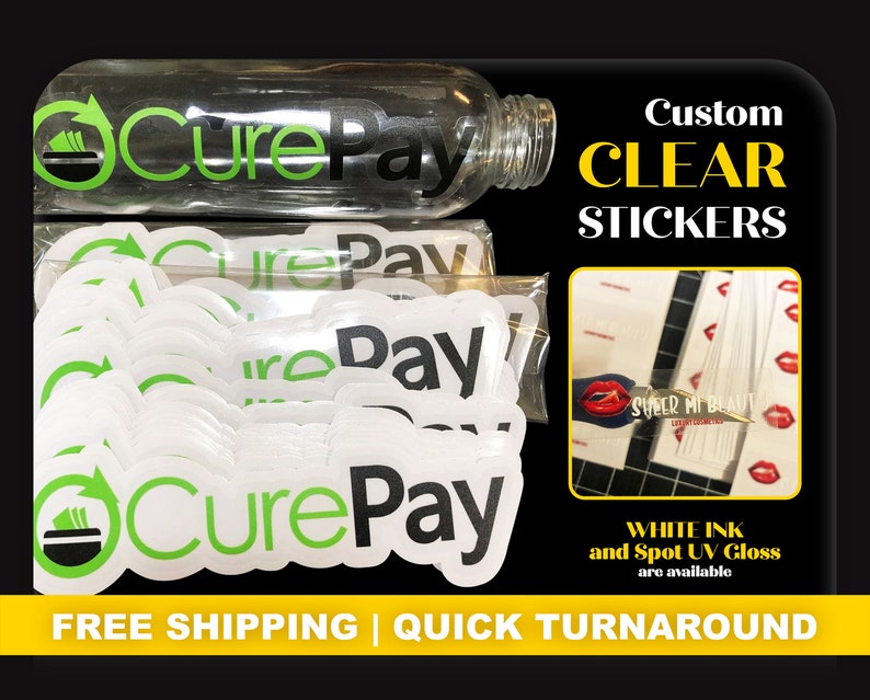 Custom Clear Stickers Waterproof Labels Transparent - Etsy