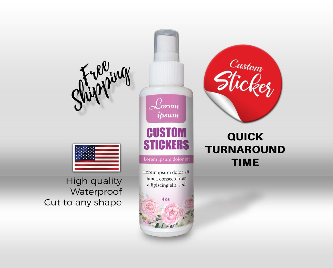100 Custom Stickers, Product Labels, Wrap Around Labels , Equipment ...