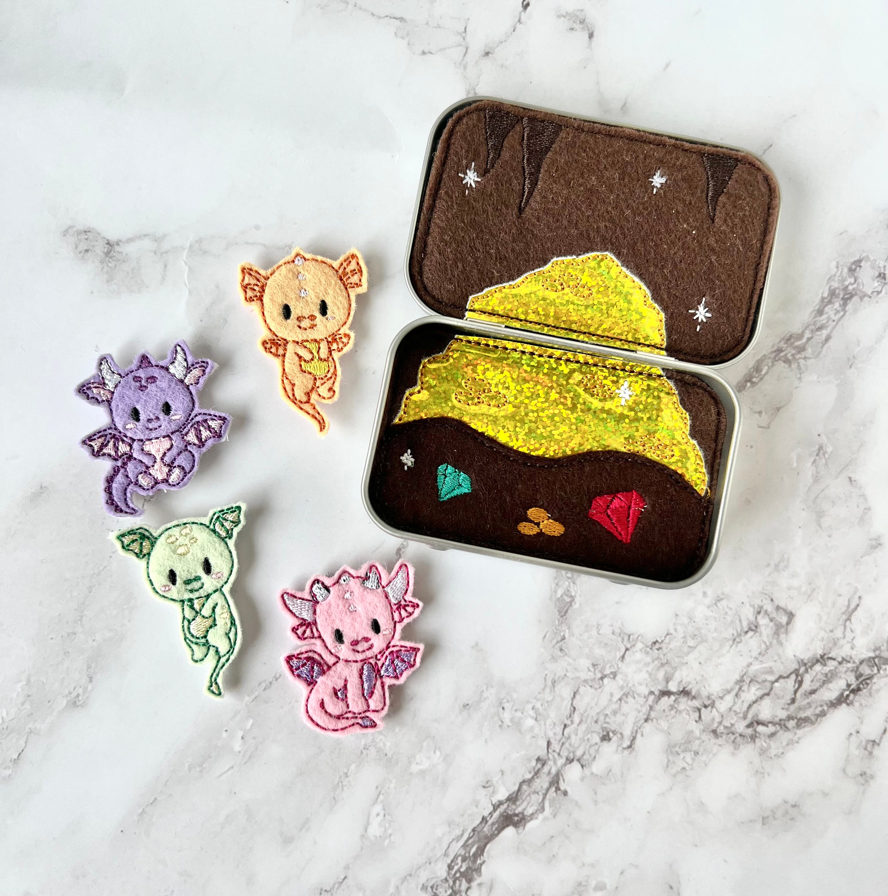 Dragon Felties Digital Embroidery Design Bundle - Etsy