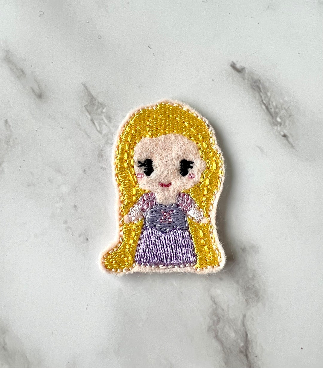 Golden Haired Princess Feltie Digital Embroidery Design - Etsy