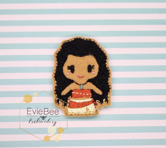 Polynesian Princess Feltie Digital Embroidery Design | Etsy