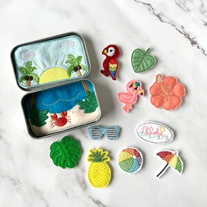 Beach Sunset Scene for Tins Felt Digital Embroidery Design - Etsy