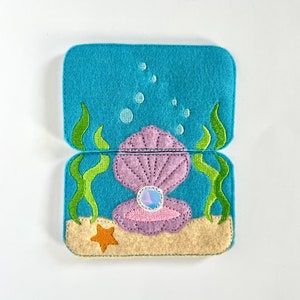 Mermaid Ocean Background Feltie Digital Machine Embroidery Design - Etsy