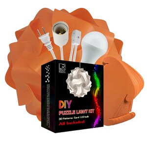 DIY Puzzle Lamp Kit - Cord & LED Bulb Included - IQ Jigsaw Medium Light ...