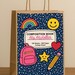 Printable Composition Book Gift Bag Label – Canva Template – Perfect ...