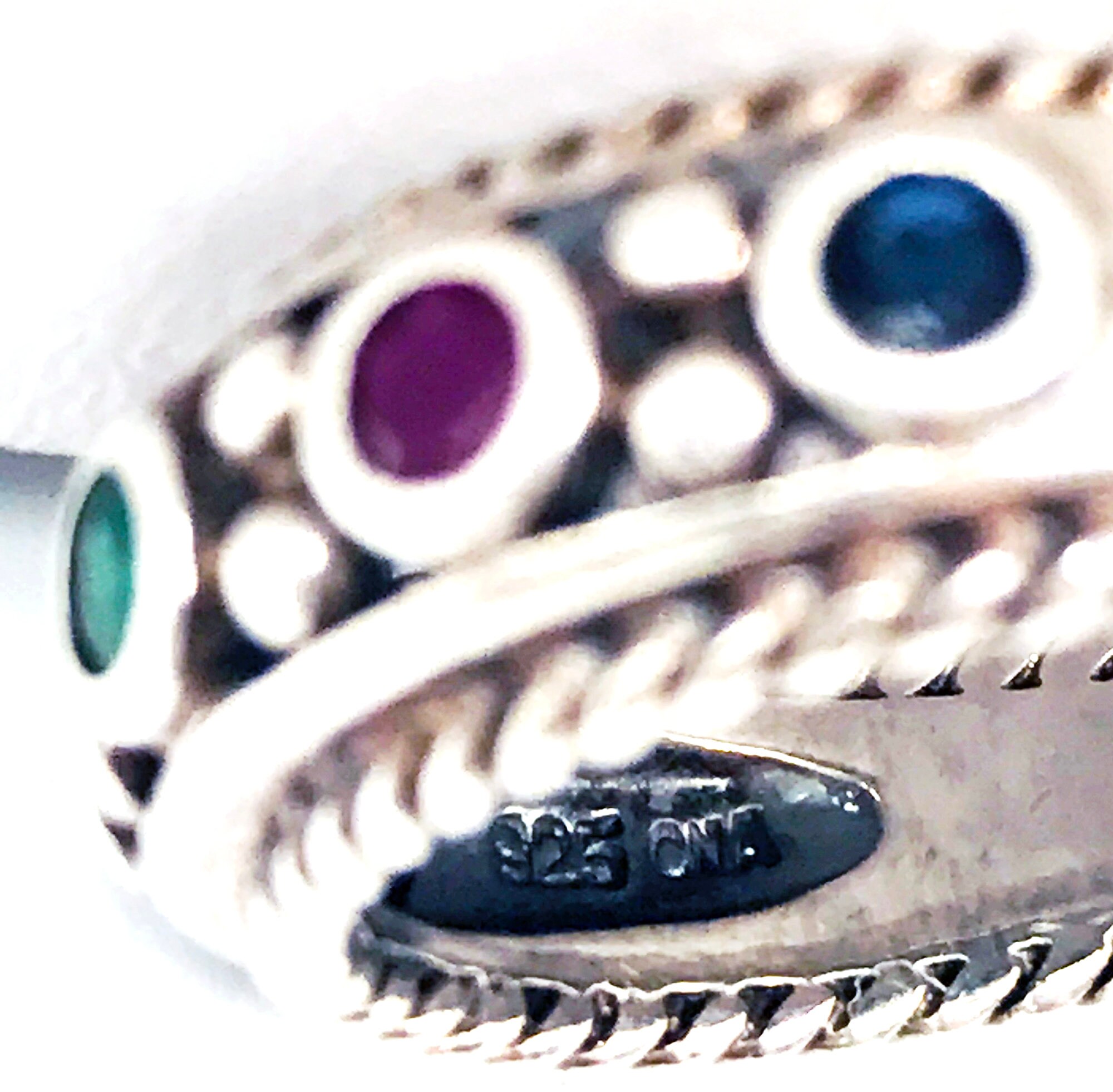 Mystical CNA PRANDA 925 Emeralds, Rubies and Sapphire Multi-stone ...