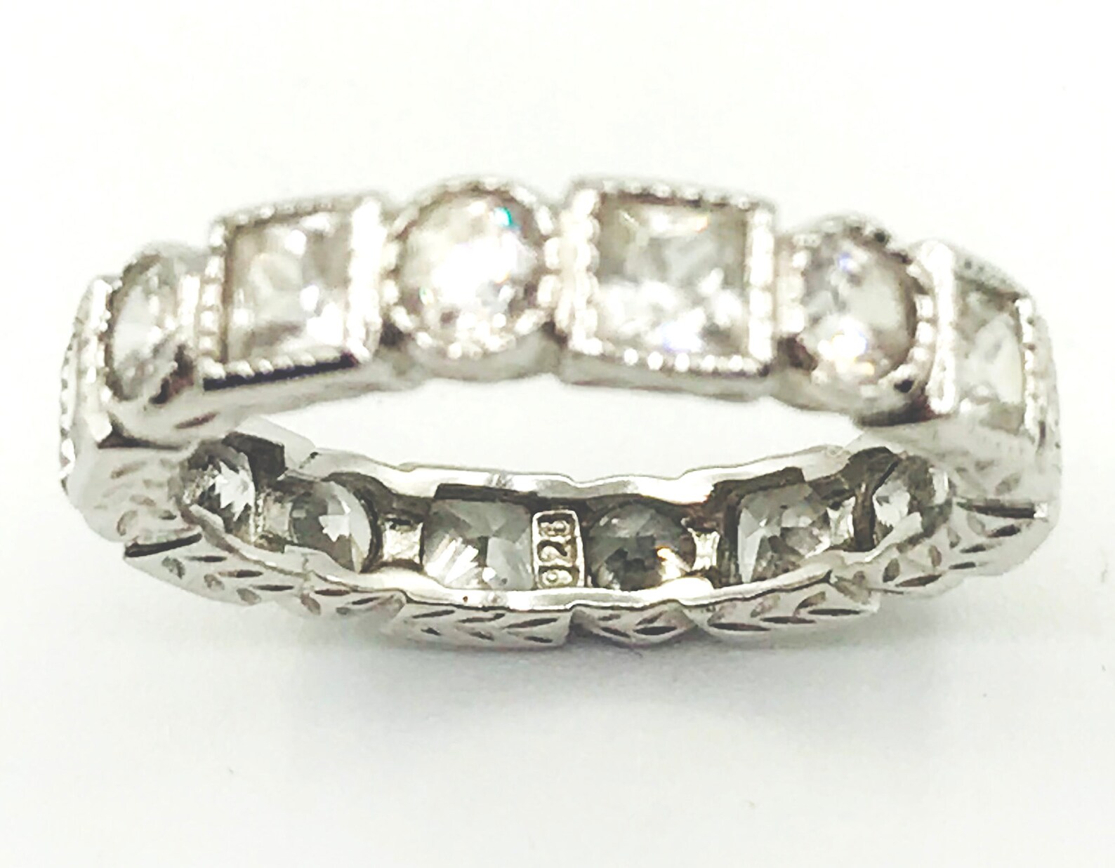Beautiful Detailed 925 CZ Ring With 16 Sparkling Cut Faux - Etsy