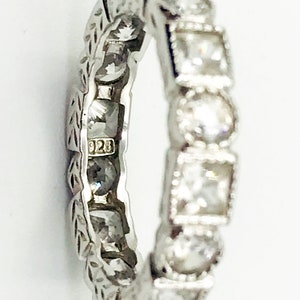 Beautiful, Detailed 925 CZ Ring With 16 Sparkling Cut Faux Diamond ...