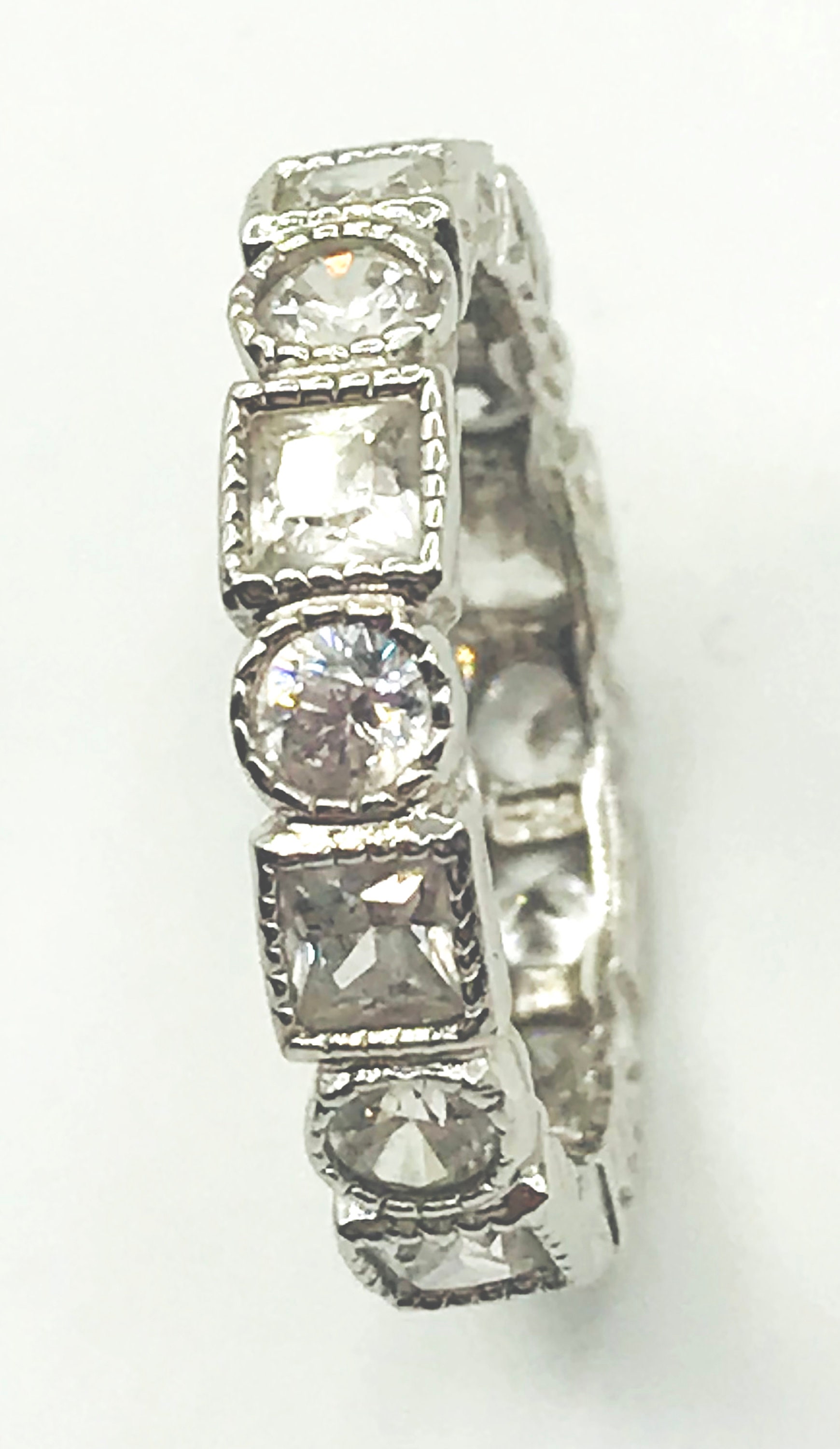 Beautiful Detailed 925 CZ Ring With 16 Sparkling Cut Faux - Etsy