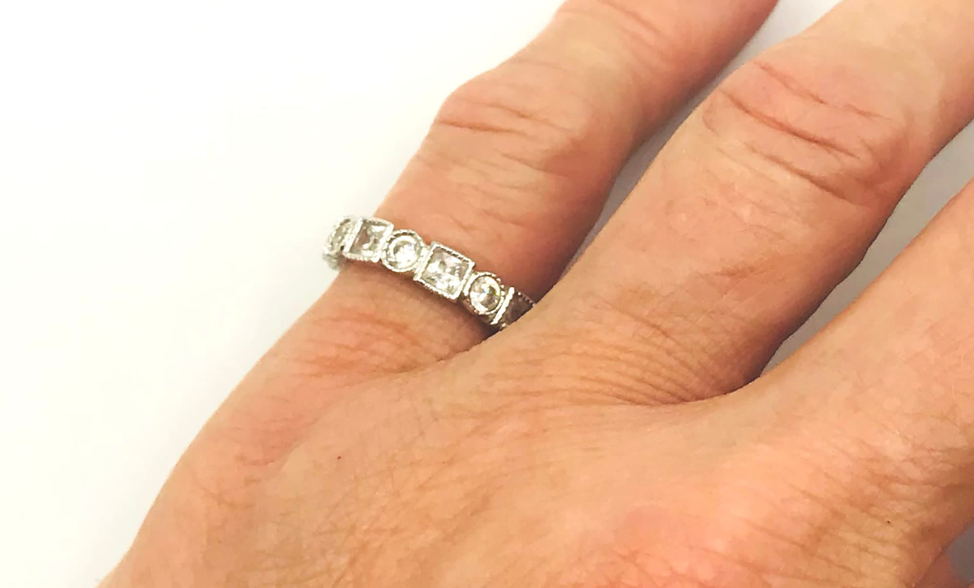 Beautiful Detailed 925 CZ Ring With 16 Sparkling Cut Faux - Etsy