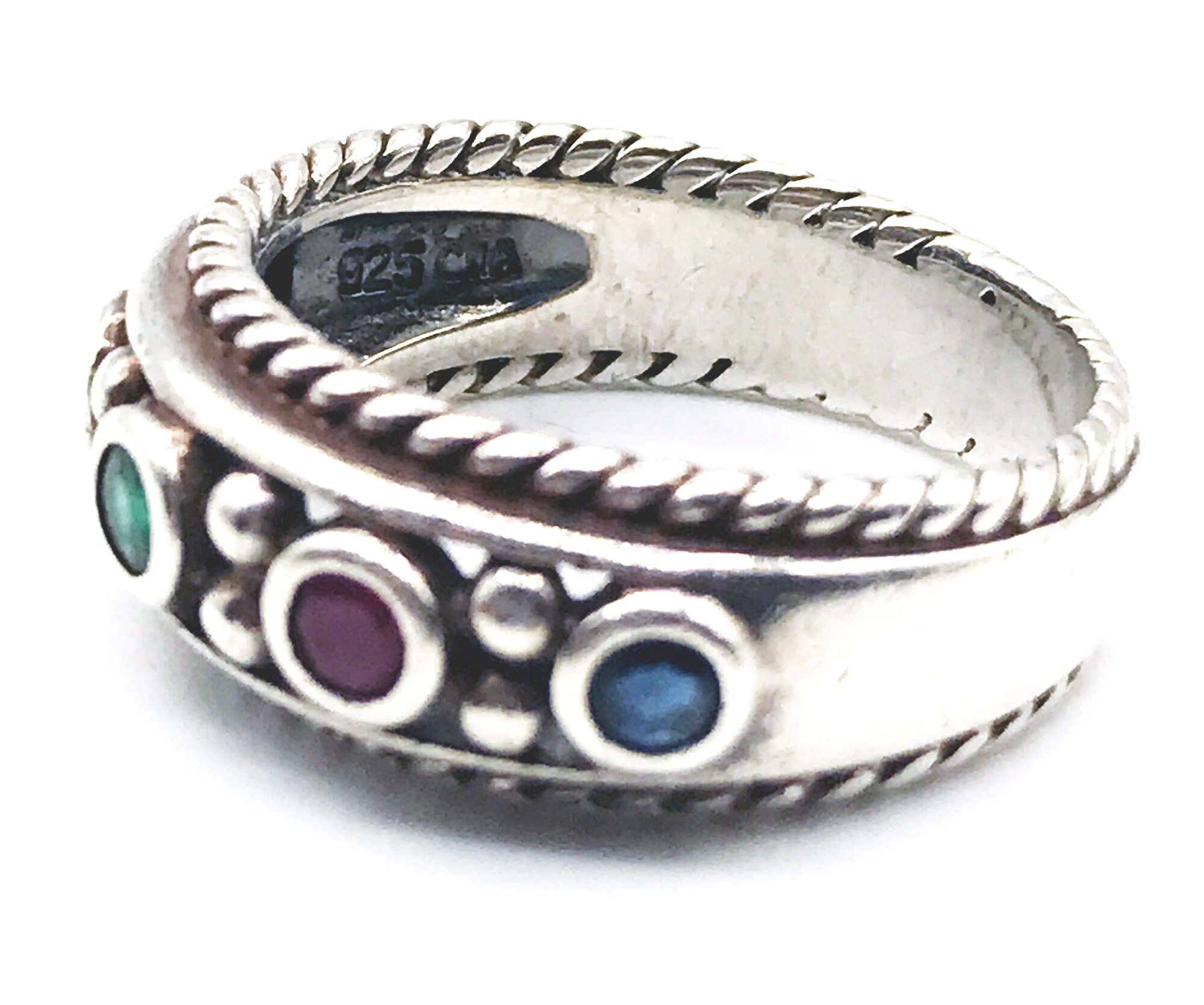 Mystical CNA PRANDA 925 Emeralds, Rubies and Sapphire Multi-stone ...