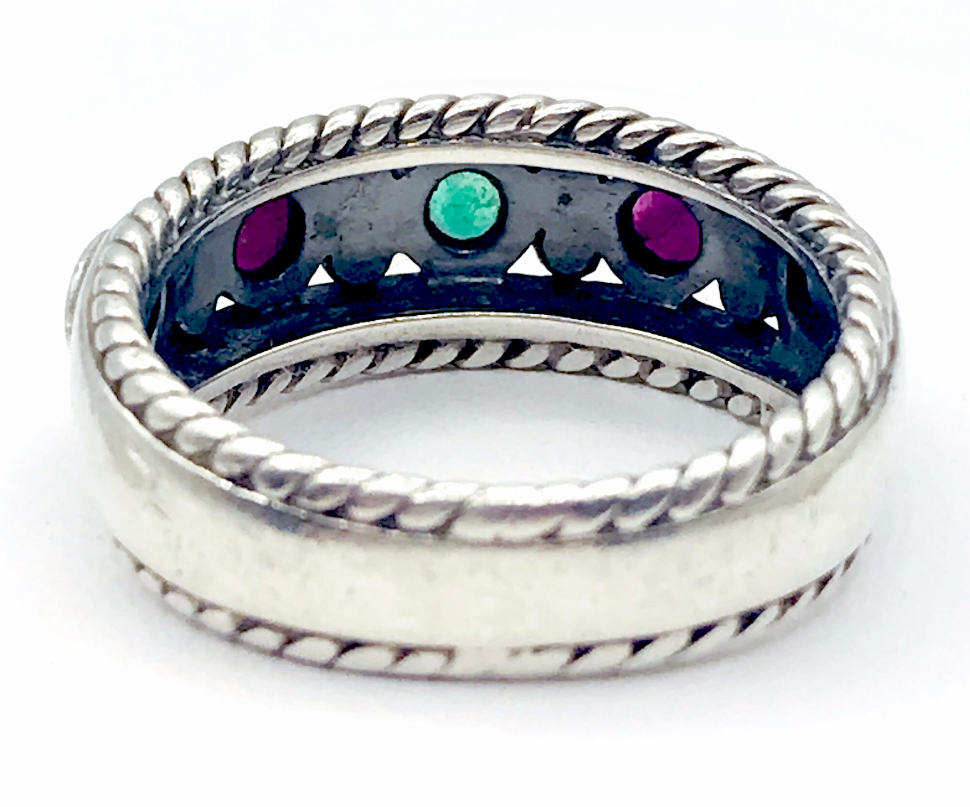 Mystical CNA PRANDA 925 Emeralds, Rubies and Sapphire Multi-stone ...