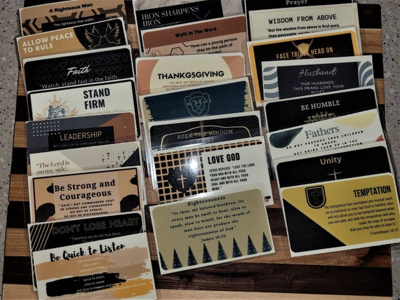 Men's Scripture Cards for Building Men Up Words of - Etsy