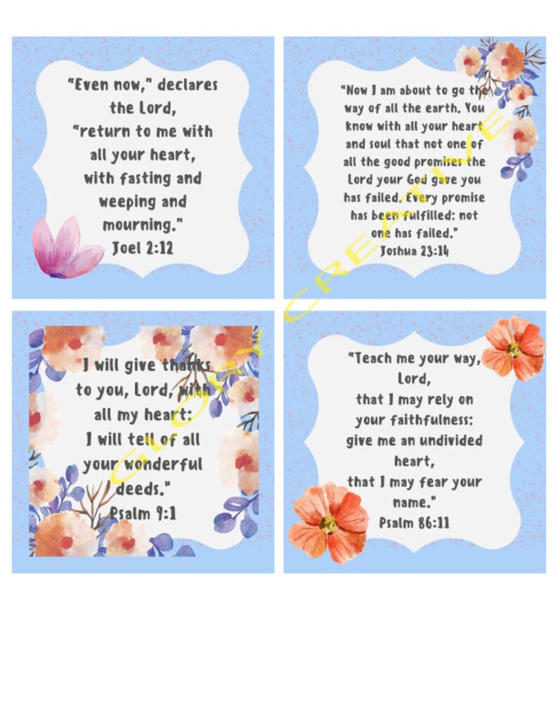 Guard Your Heart Scripture Verses/bible Verses/art Journaling/set of 20 ...
