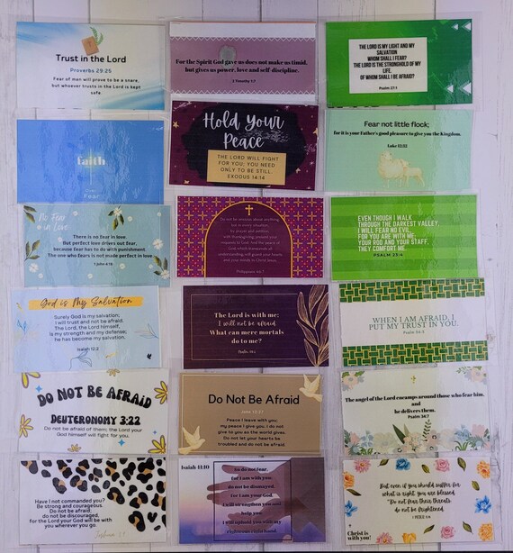 Fear Not Bible Verses/printable/overcome Fear/instant Digital - Etsy
