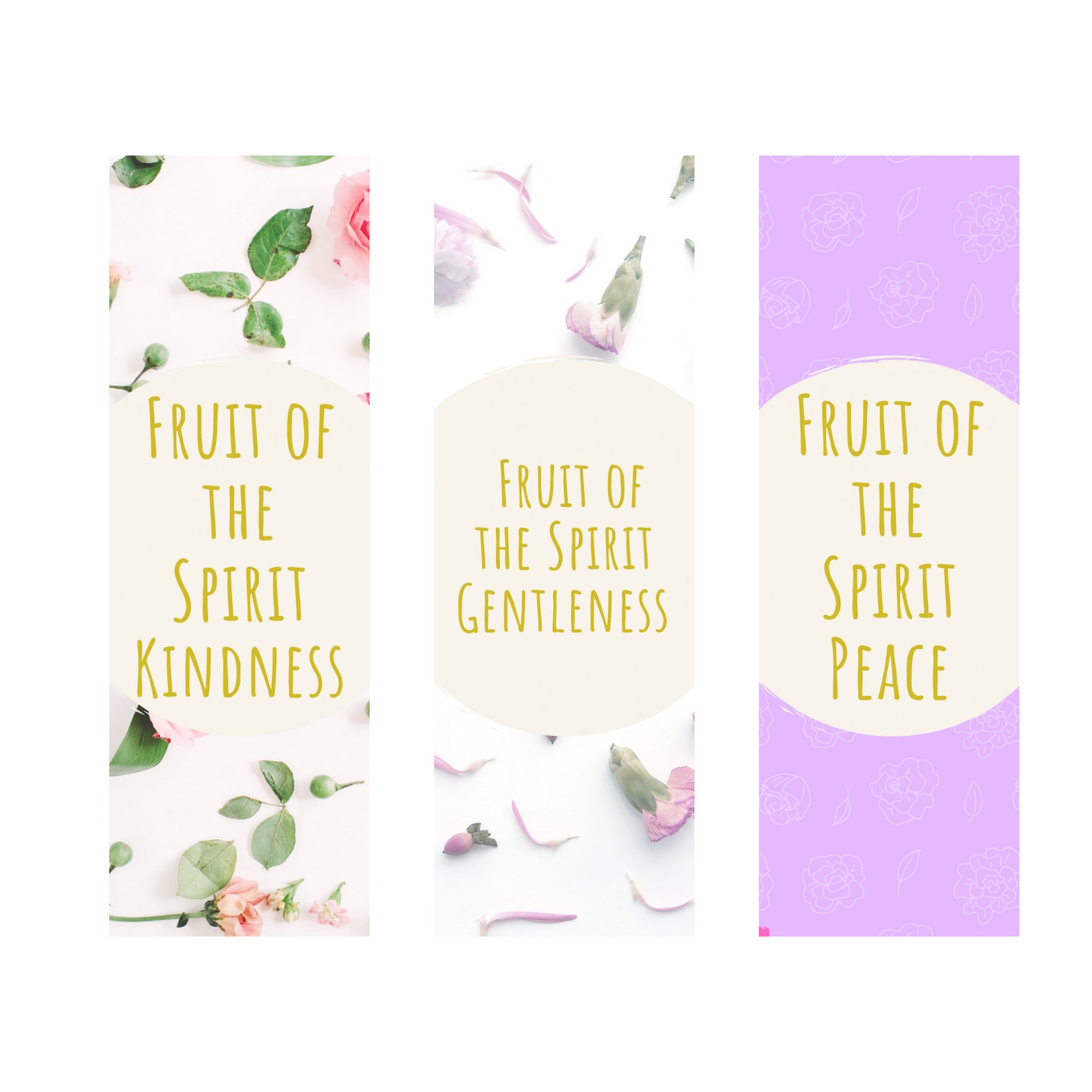 Fruit of the Spirit Bookmarks/digital Down Load Product/set of 9 ...