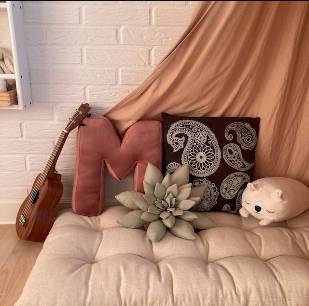 Large Velvet Letter/alphabet Cushion/number Decorative Cushions - Etsy