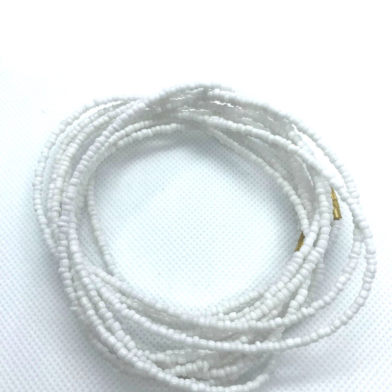 White Bead Body Chain - Etsy