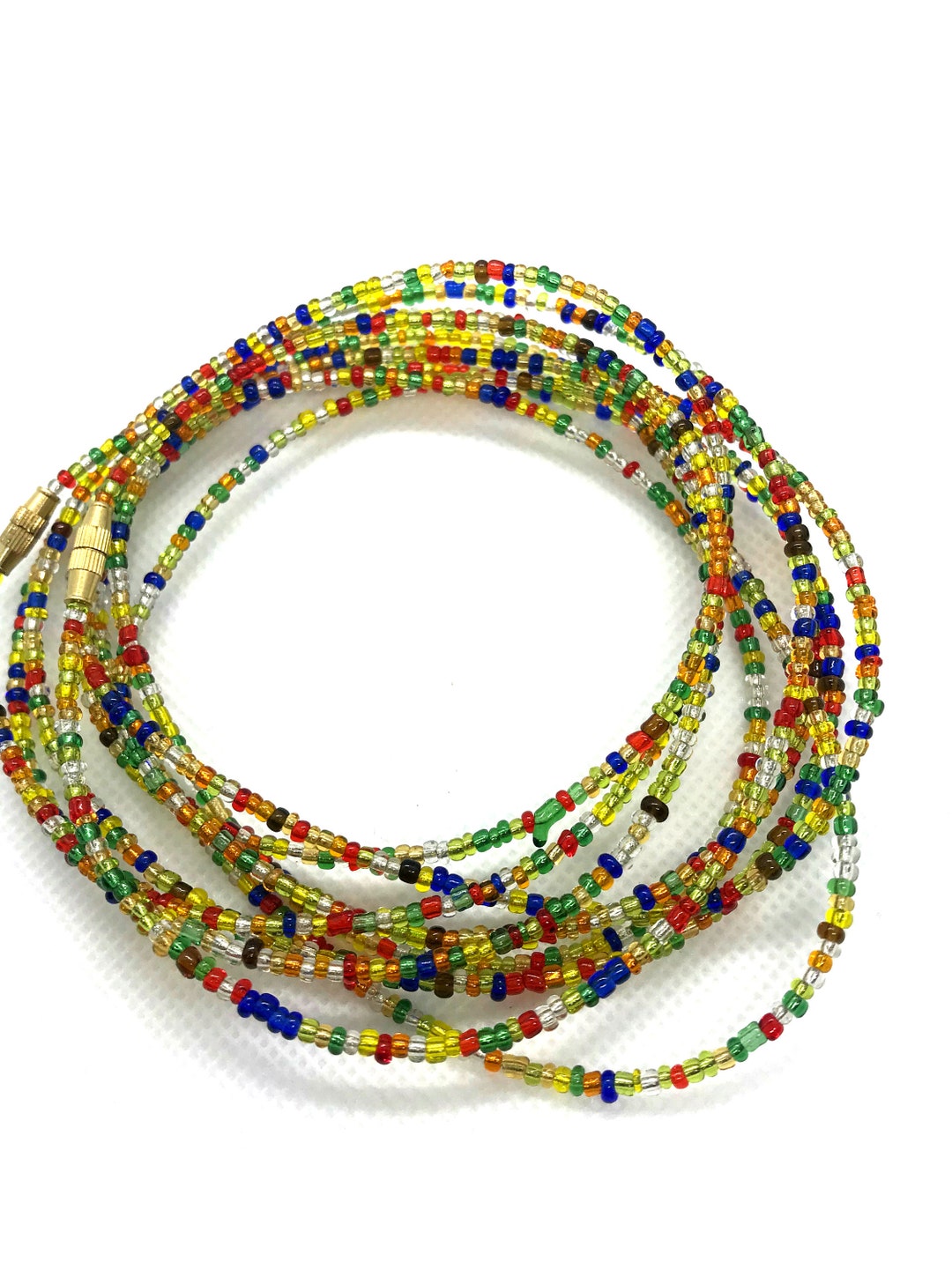 Firefly Waist Beads - Vibrant Sparkly Belly Chain With Clasp - Etsy
