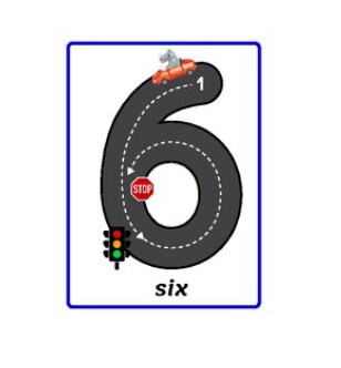 Road Themed Number Tracing - Digital Flashcards - Etsy