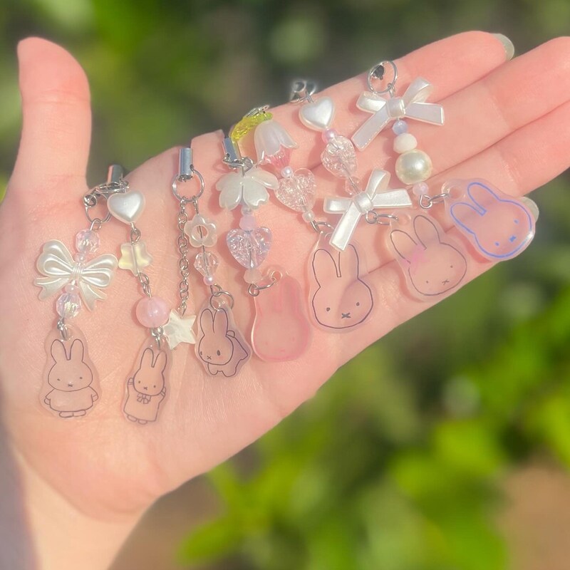 Rabbit Phone Charm - Etsy