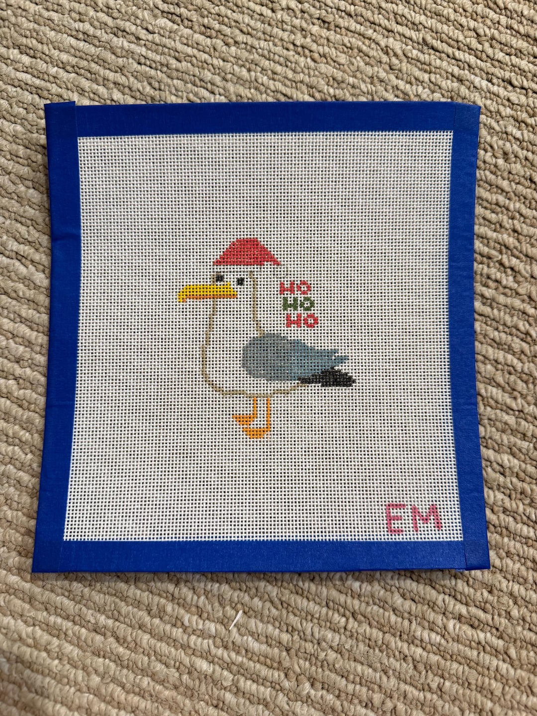 Steven the Christmas Seagull, 18 Mesh Needlepoint Canvas - Etsy