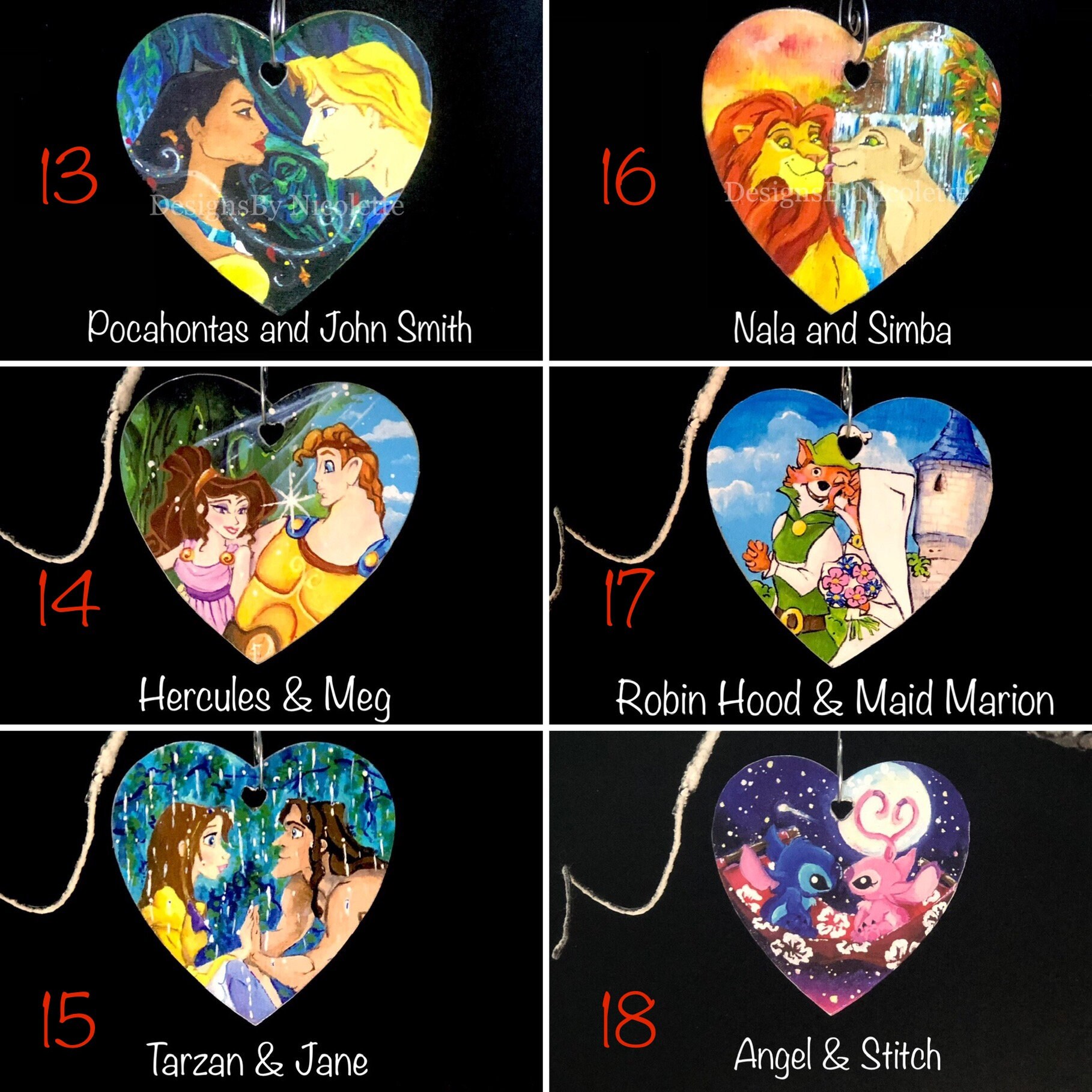 Custom Disney Heart Chalkboard Wall Hanging 18 Character - Etsy