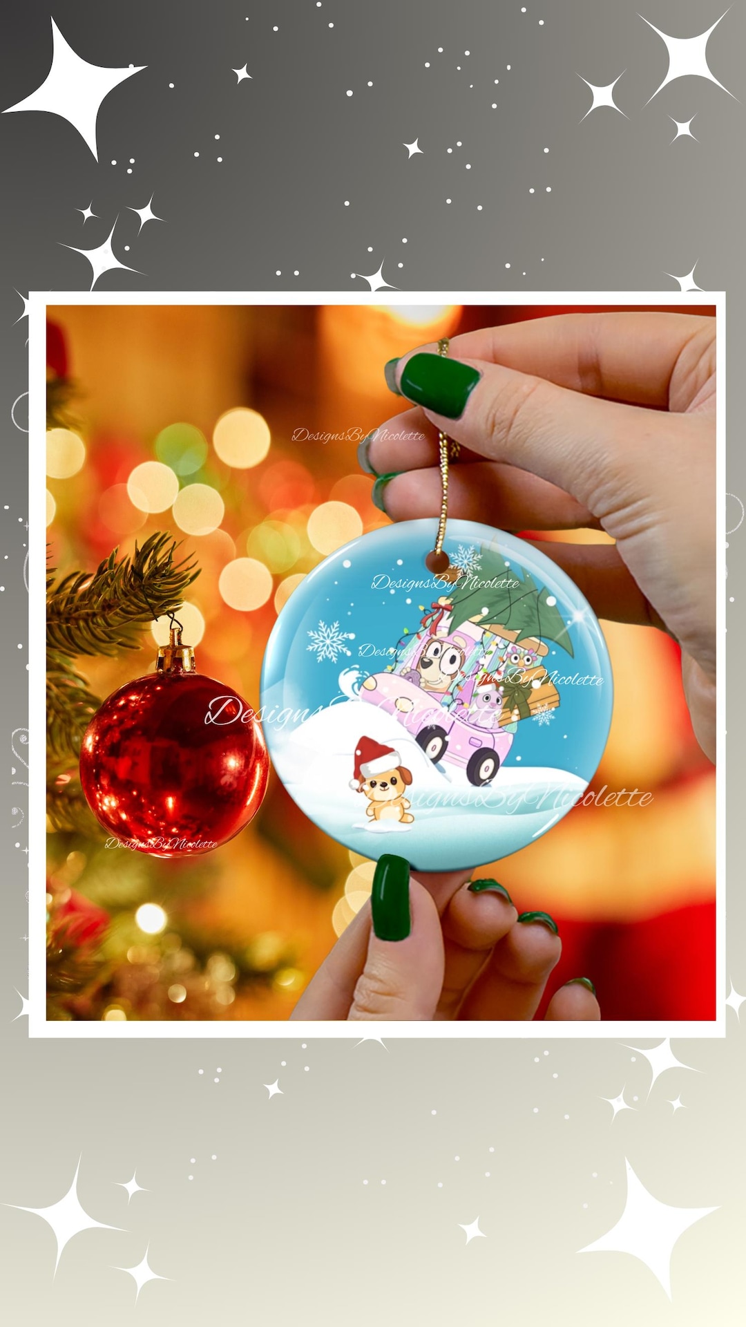 Bluey Bingo as Rita Christmas Ceramic Ornament, the Grannies Car Crash ...