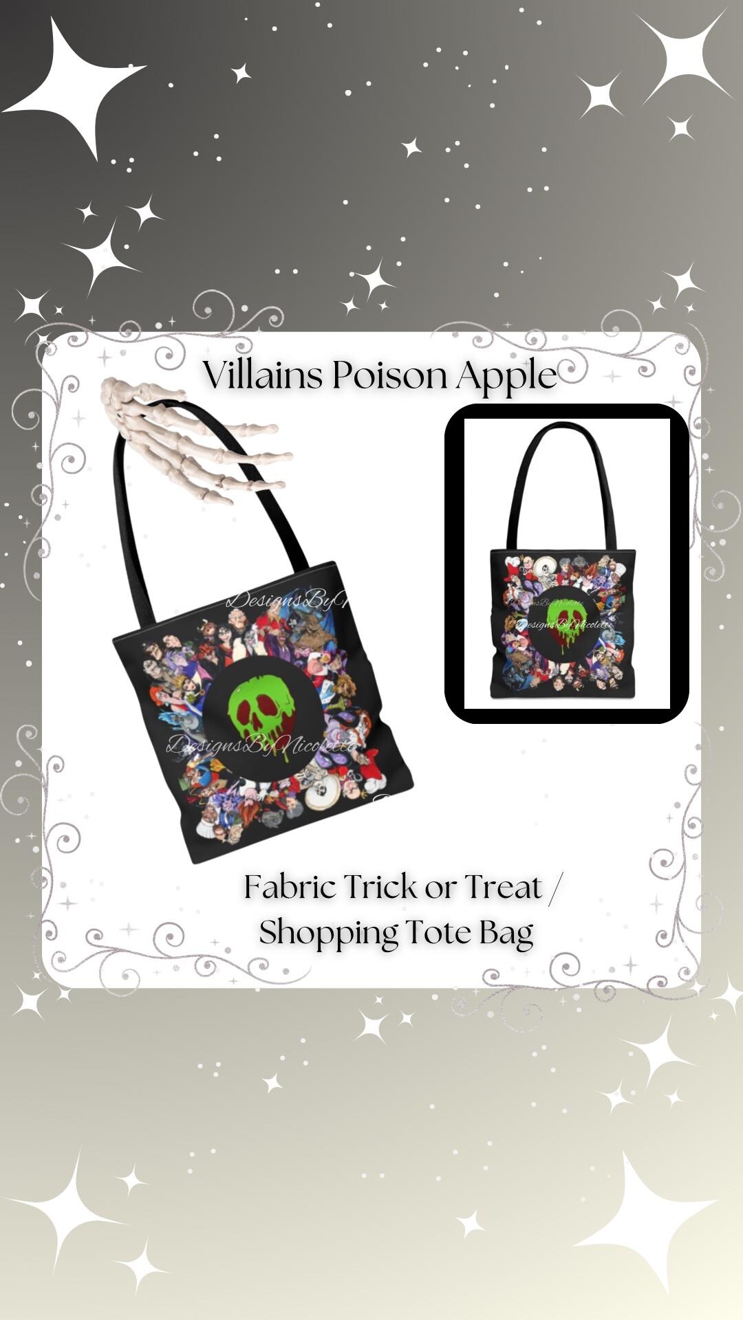 Disney Villains Characters Tote Bag, Trick or Treat Shopping Bag With ...