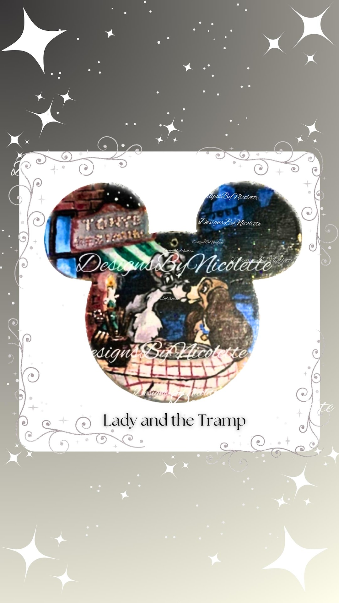 Lady & the Tramp Mickey Ornament | Hand-painted Disney Decor ...