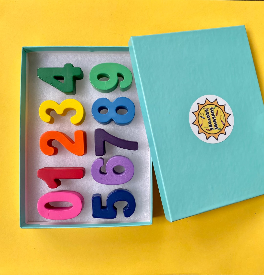 Numbers 0-9 Crayon Gift Set - Etsy