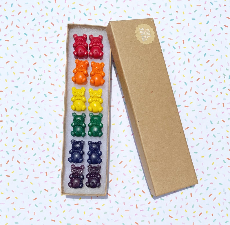 Rainbow Gummy Bear Crayon Gift Set - Etsy